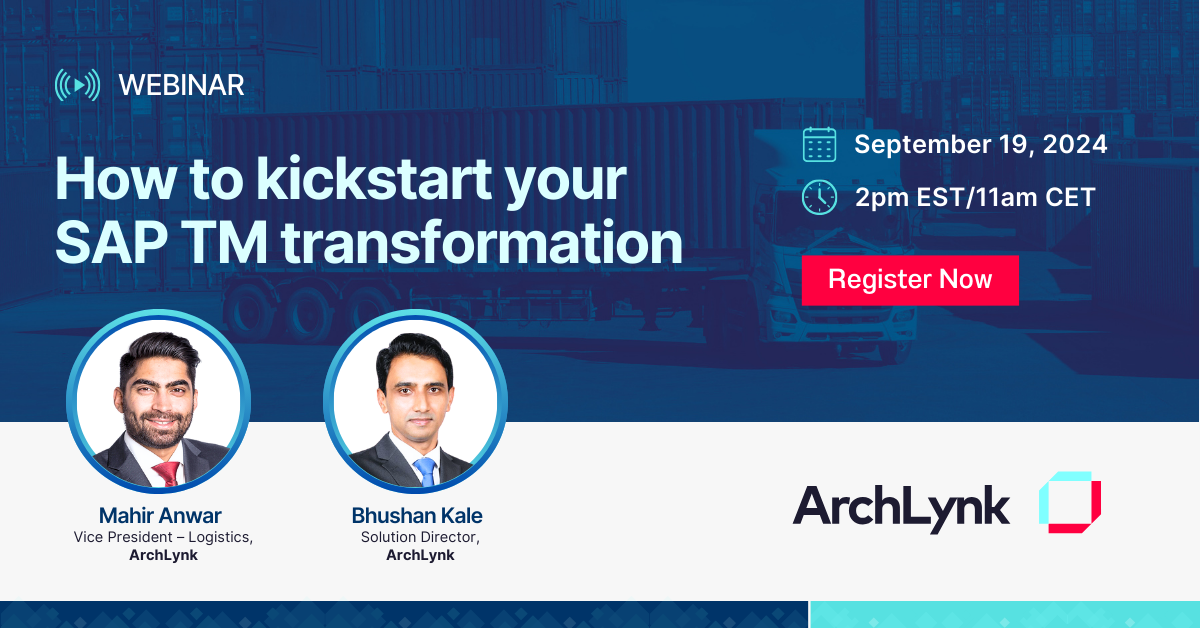 Webinar - How to kickstart your SAP TM transformation